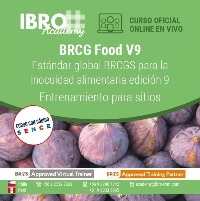 Controles de peligros en la norma BRCGS Food Safety V9 - Ibro